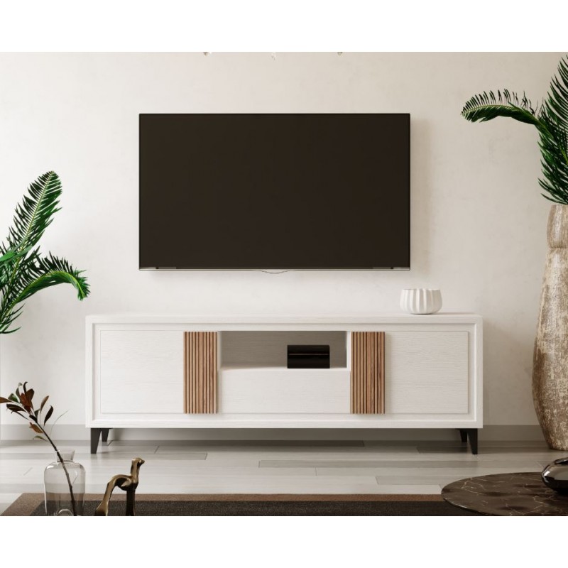 Mueble TV Turin Tirador Alistonado Roble 180x50x42 cm | Mueblesparamicasa